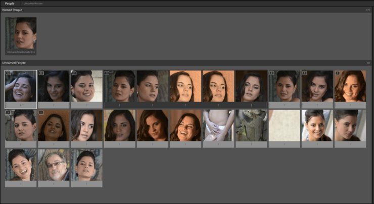 Lightroom CC Facial Recognition